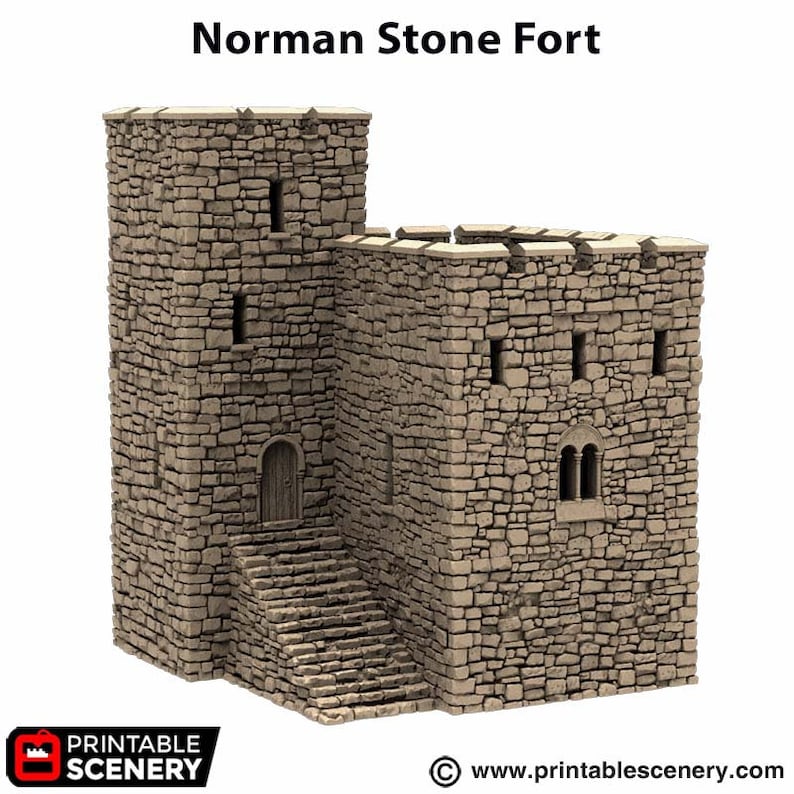 Norman Stone Fort Dnd Terrain for Dungeons and Dragons D&D D - Etsy