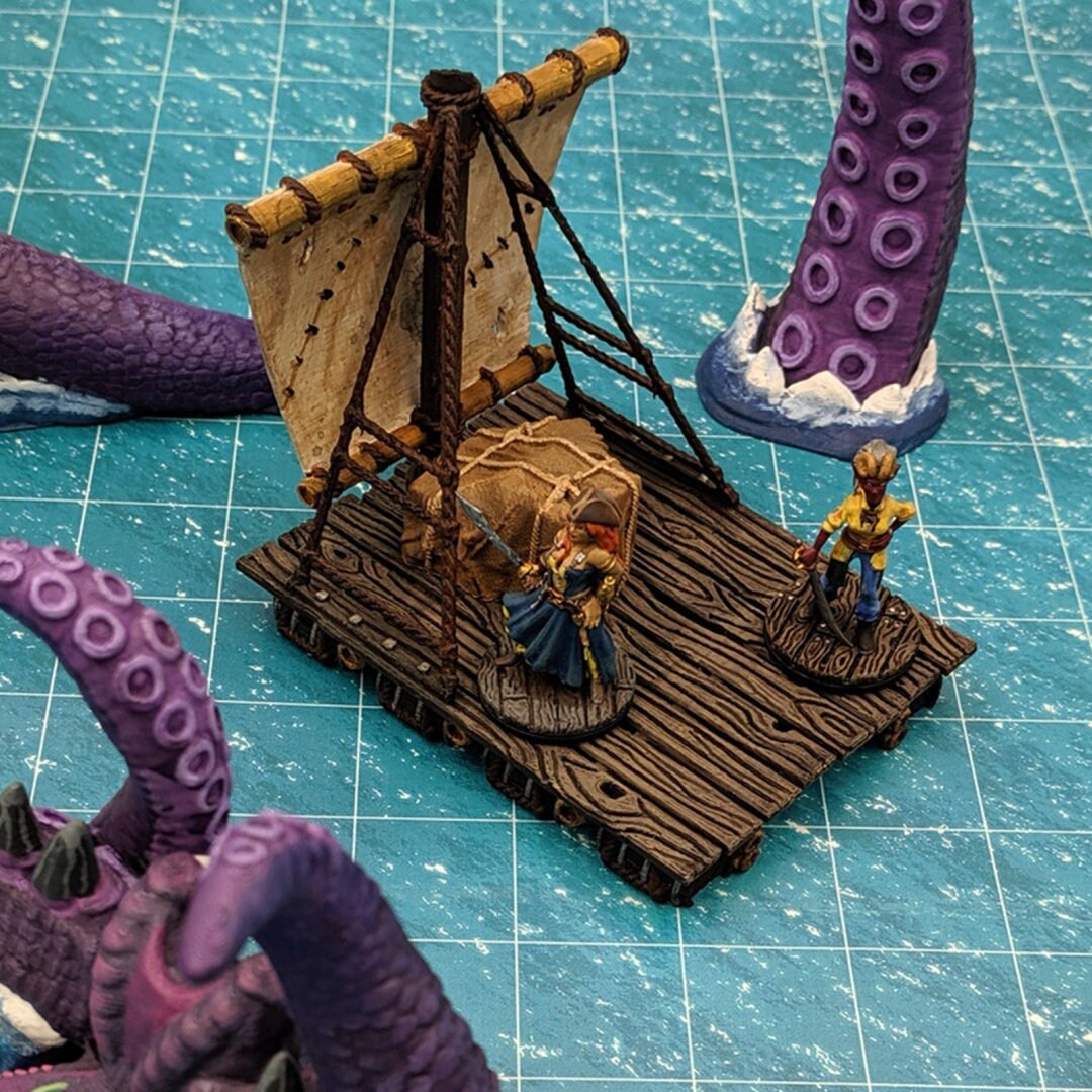 Pirate Raft Ship Dnd Terrain for Dungeons and Dragons Terrain, D&D, D ...