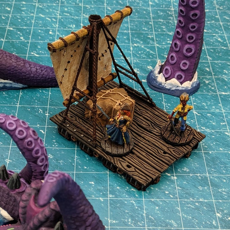 Pirate Raft Ship Dnd Terrain for Dungeons and Dragons Terrain - Etsy