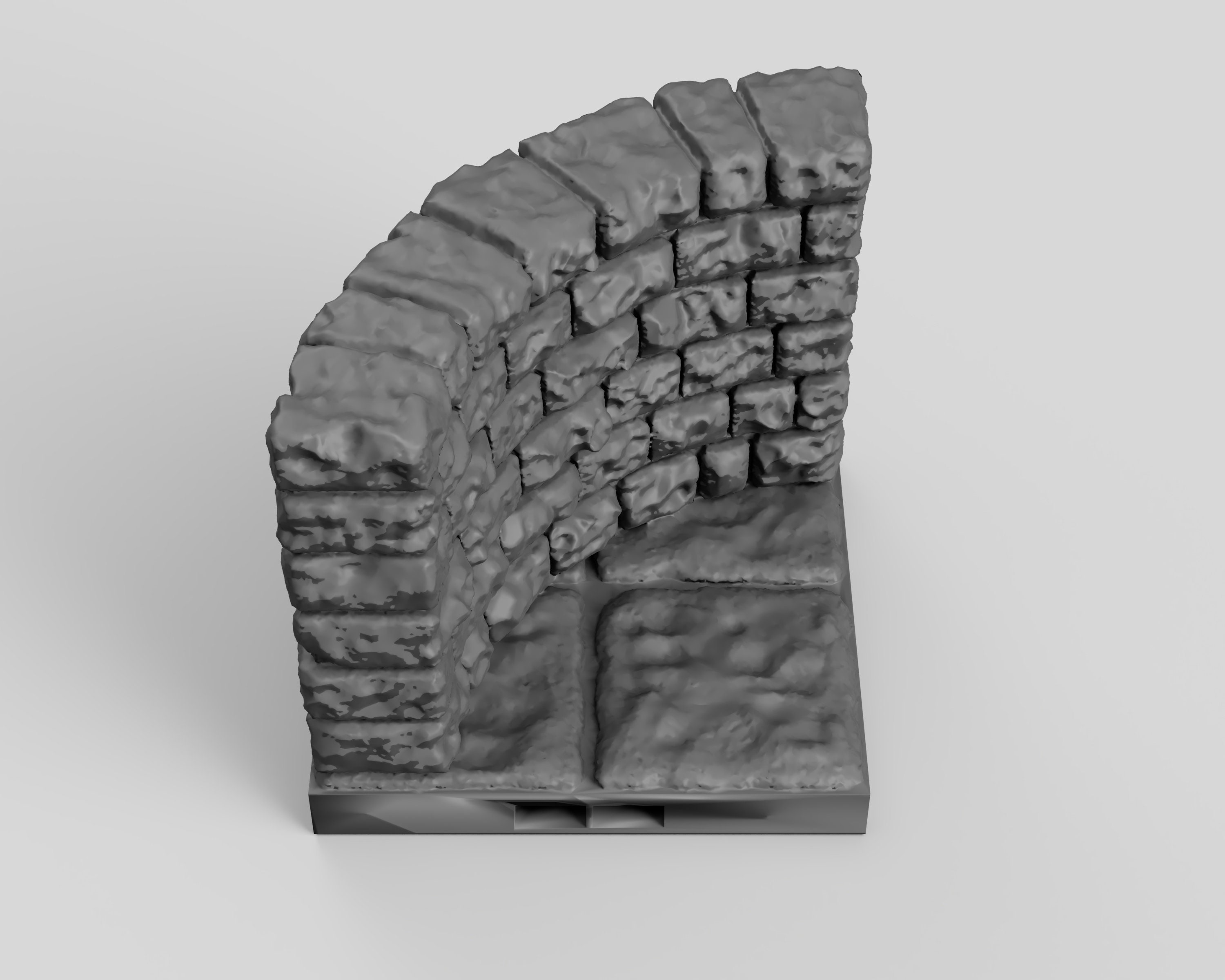 Dungeon Round Corner Wall Dnd Dragonlock Tiles Terrain for - Etsy