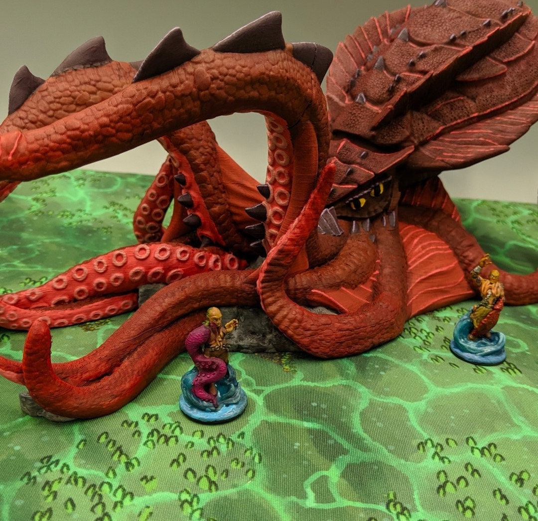 Underwater Giant Kraken Dnd Terrain for Dungeons and Dragons Terrain, D ...