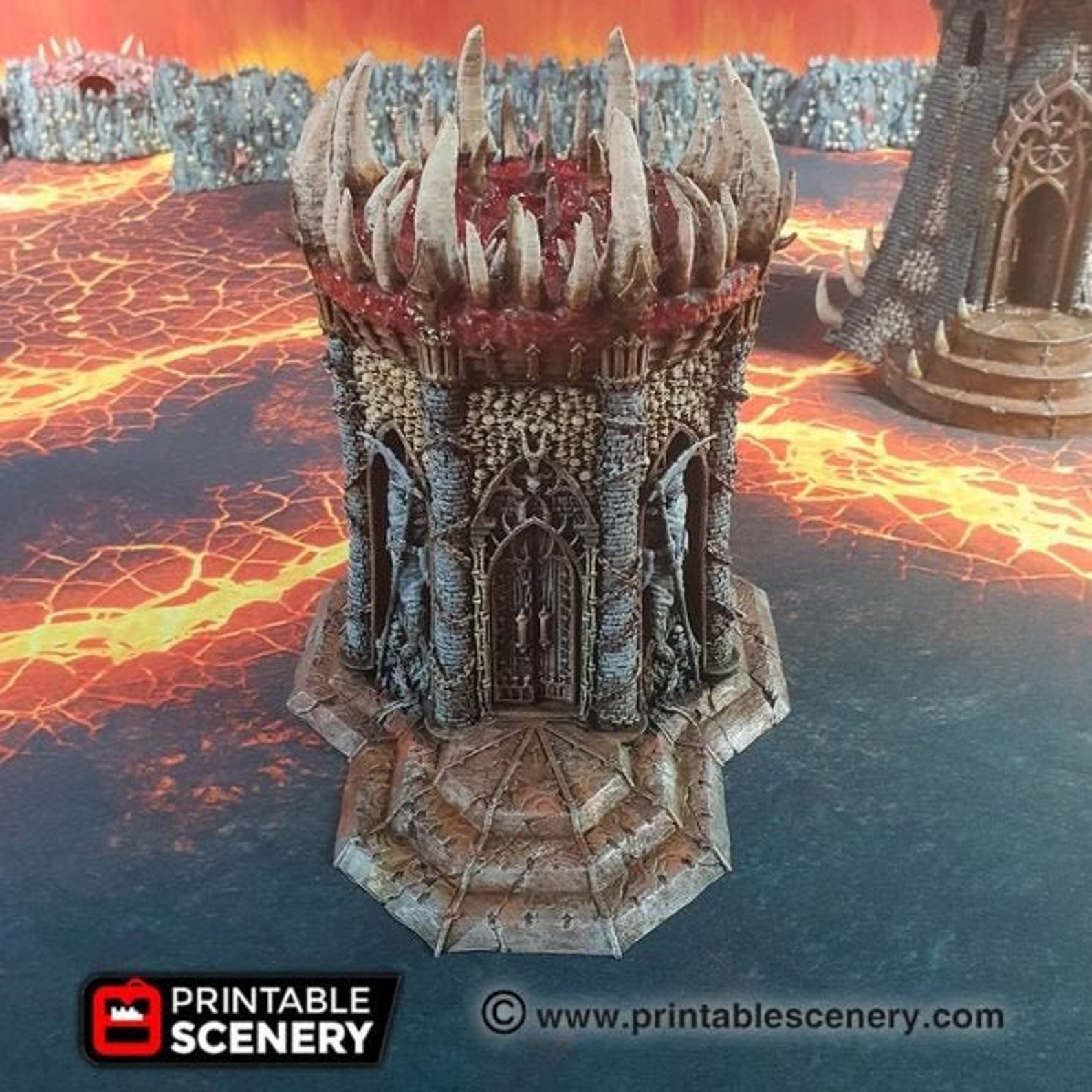 Dnd Terrain Demon the Temple of the Damned | Dnd D&D 28mm Miniature ...