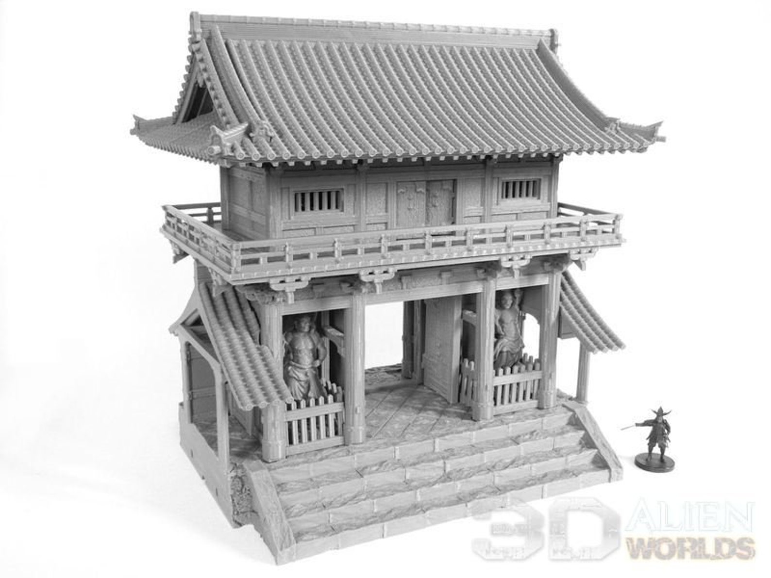 Japan Samurai Temple Outer Gate Set Dnd Miniature Wargaming - Etsy