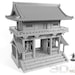 Japan Samurai Temple Outer Gate Set Dnd Miniature Wargaming Terrain for ...