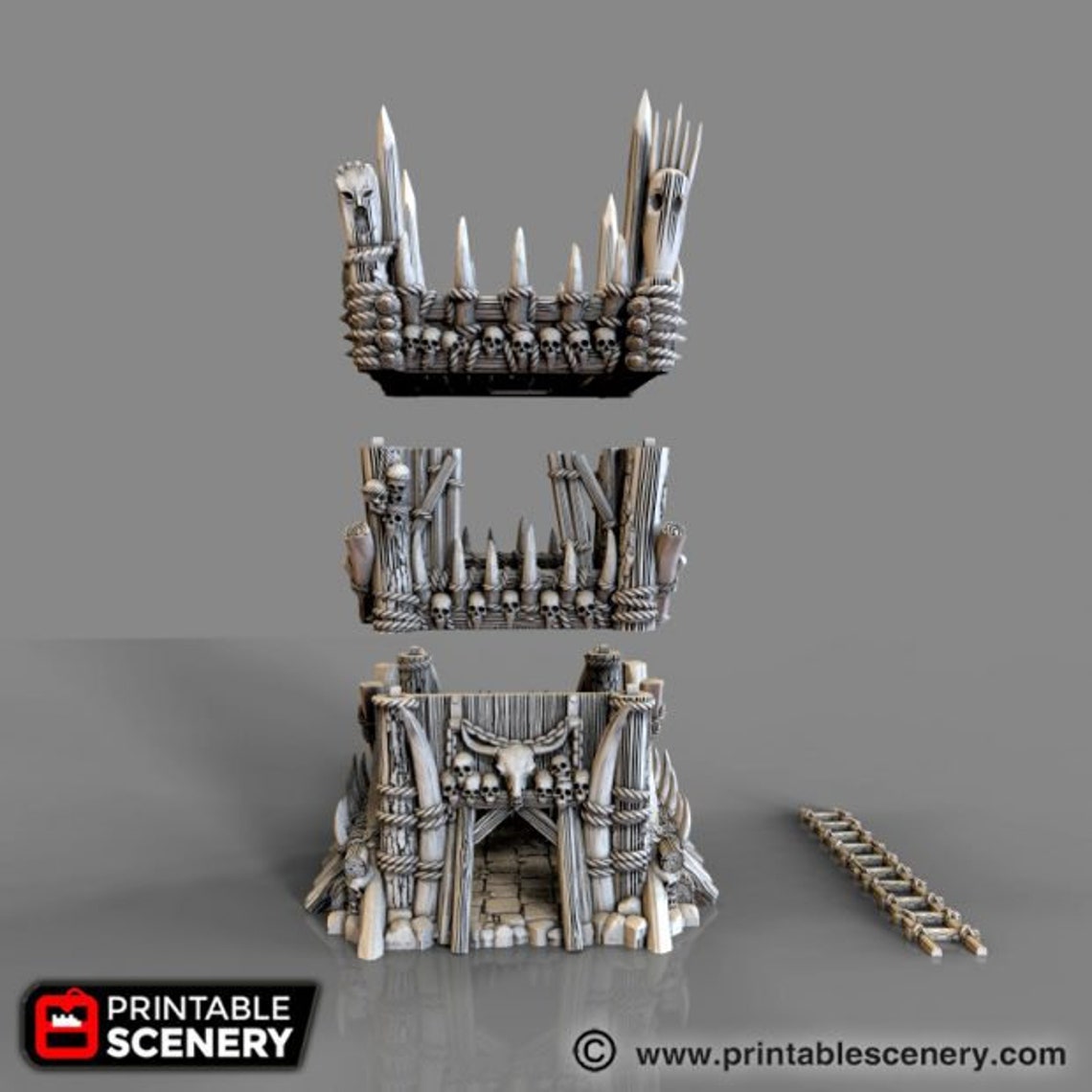Dwarves, Elves and Demons - Dnd Terrain Tribal Tower | Dnd 28mm ...