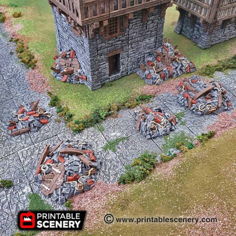 Dnd Terrain Clorehaven Rubble - Fantasy Goblin Dwarve Elves and Demons ...