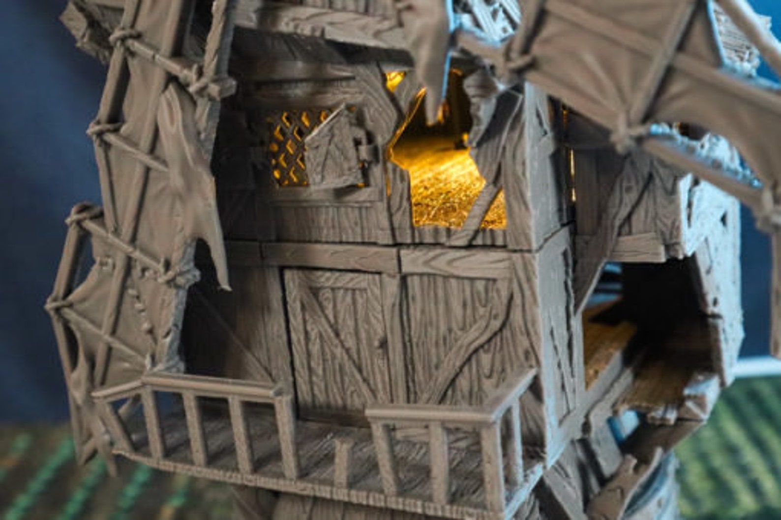 Ruined Windmill Dnd Miniature Terrain for Dungeons and - Etsy