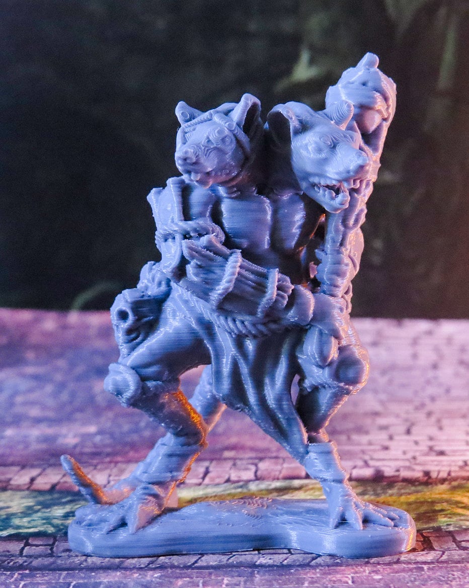 Two-headed Mutant Rat Folk Dnd Miniature Terrain 15mm 28mm - Etsy