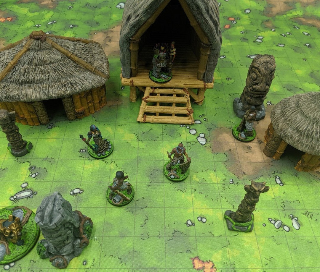 Tribal Village Dnd Terrain for Dungeons and Dragons Terrain, D&D, D and ...