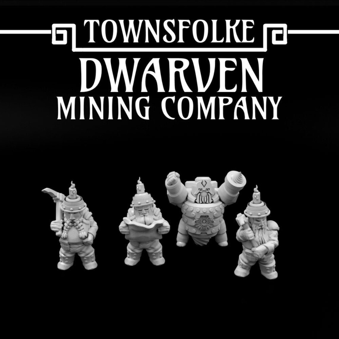 28mm | 32mm Dwarven Dwarf Miner Dnd Miniature Pathfinder Miniature ...