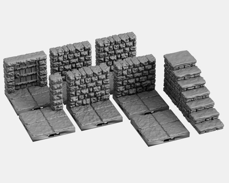 Dnd Terrain Dungeon Tiles Starter Set | Dnd Terrain Pathfinder D and D ...