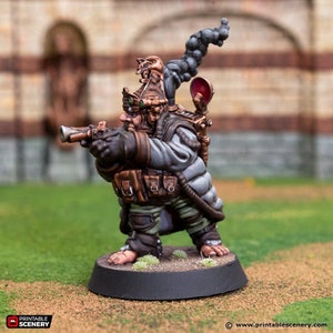 Barrel Rider Captain Dwarf Dnd Miniature Terrain Set, Resin Miniature ...
