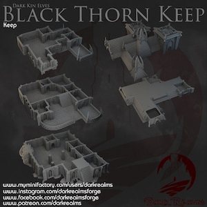 Dark Realms Elves Black Thorn Keep Dnd Miniature Terrain for Dungeons ...