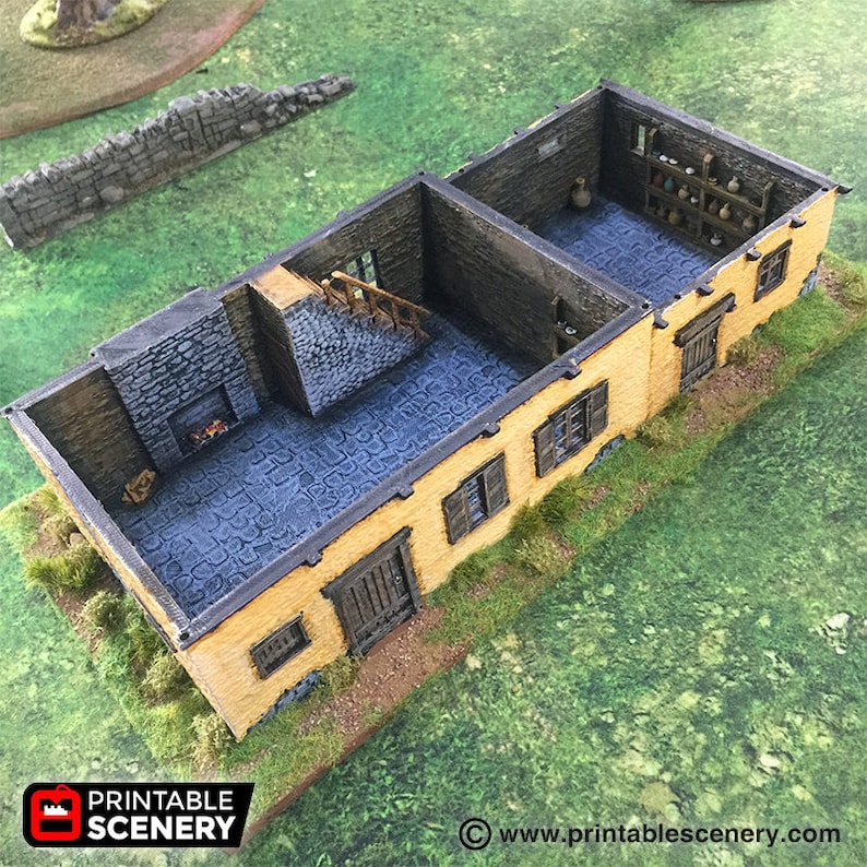 Medieval House Dnd Miniature Terrain for Dungeons and Dragons, D&D ...