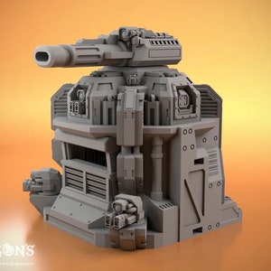 Modular Turret Bunker 40k Terrain for Sci Fi, Dungeons and Dragons, Dnd ...