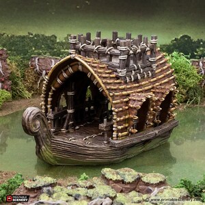 Gloaming Swamp Boats Set Dnd Miniature Terrain, Dungeons and Dragons ...