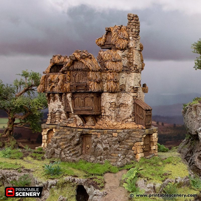 Hagglethorn Hollow Ruined Longhouse Dnd Miniature Terrain for Dungeons ...