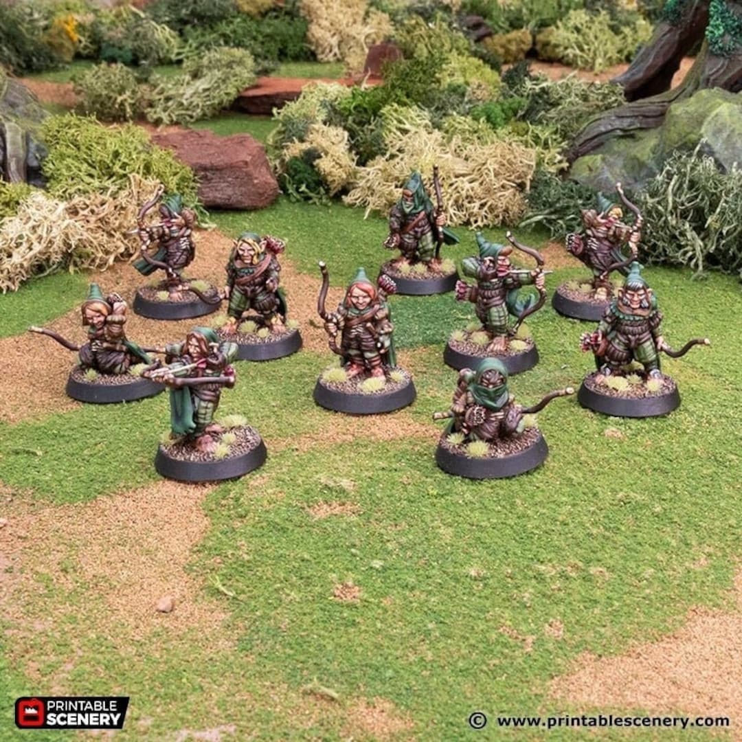 Forest Ranger Dwarf Dnd Miniature Terrain Set, Resin Miniature ...