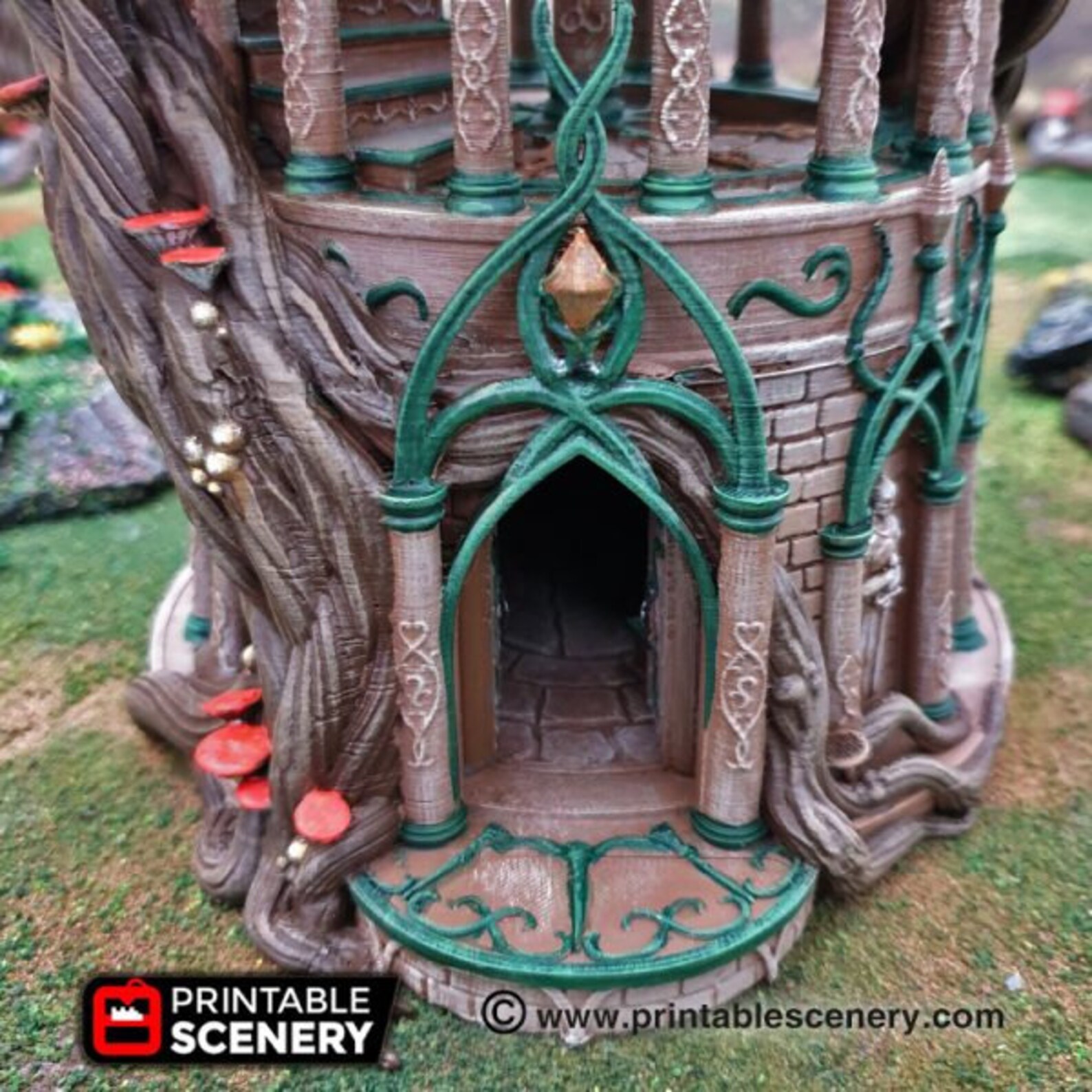 Dnd Terrain Elven Tower Aeternus | Dnd D&D 28mm Miniature Terrain ...