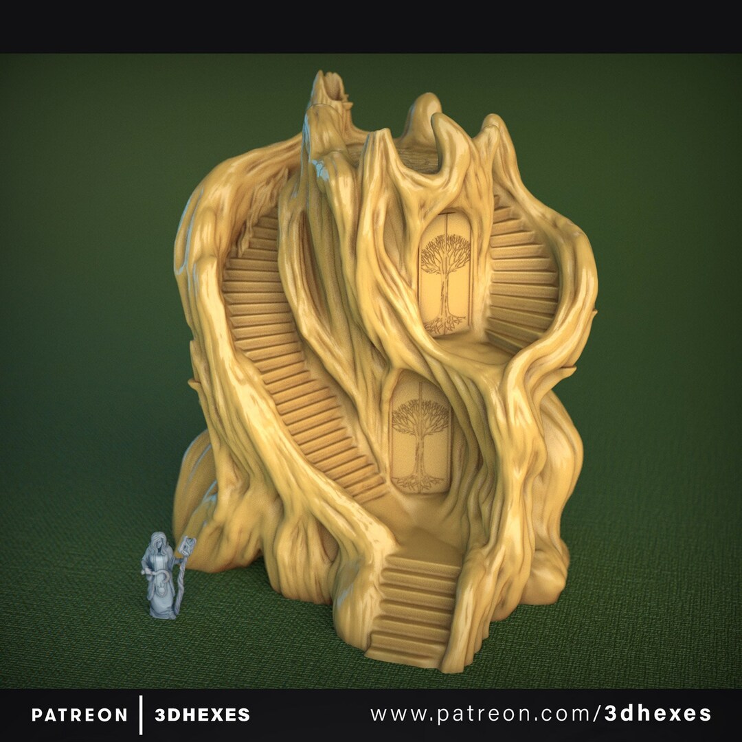 Tree Elf Watchtower Dnd Miniature Terrain for Dungeons and Dragons, D&D ...