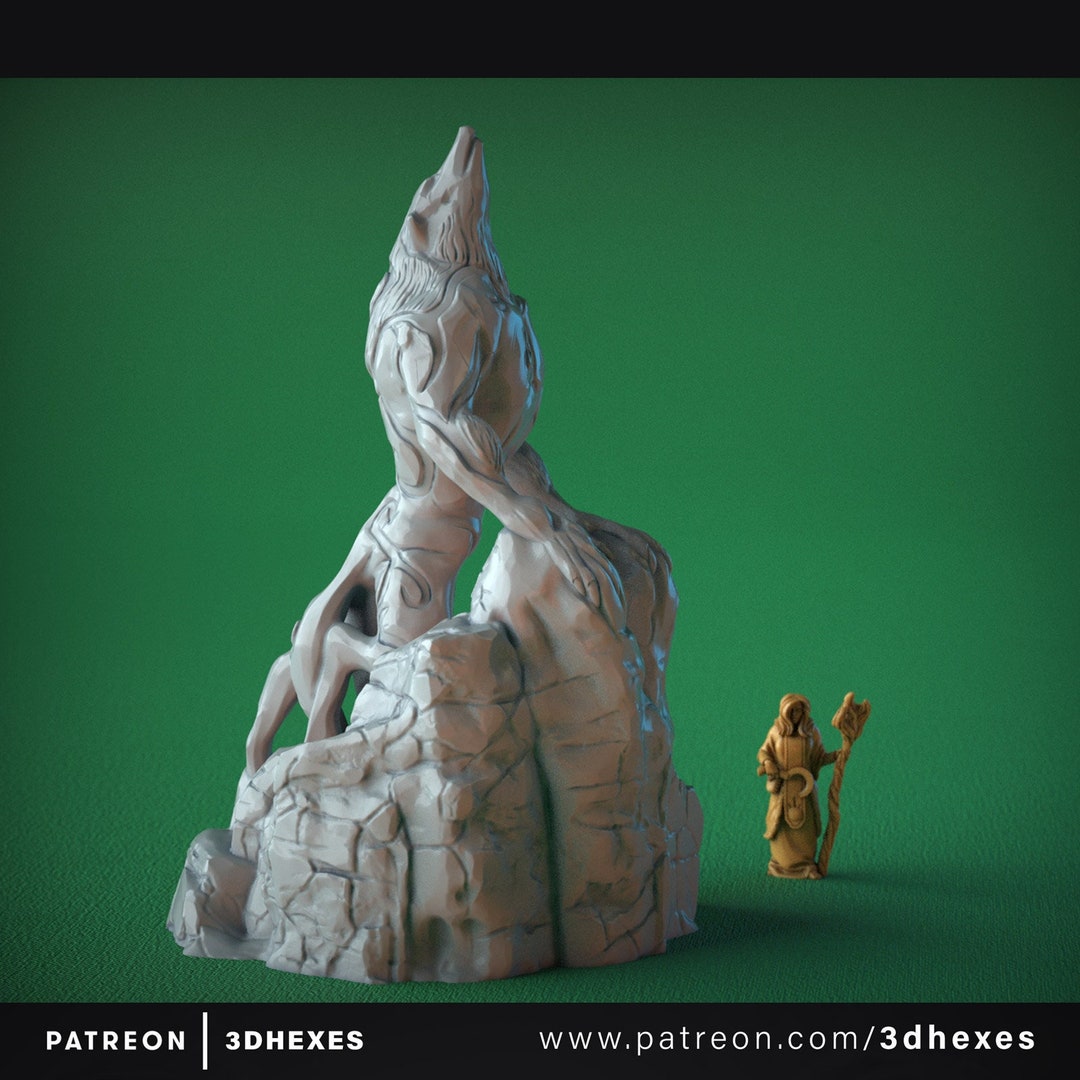 Statue of the Cursed One Dnd Miniature Terrain for Dungeons and Dragons ...