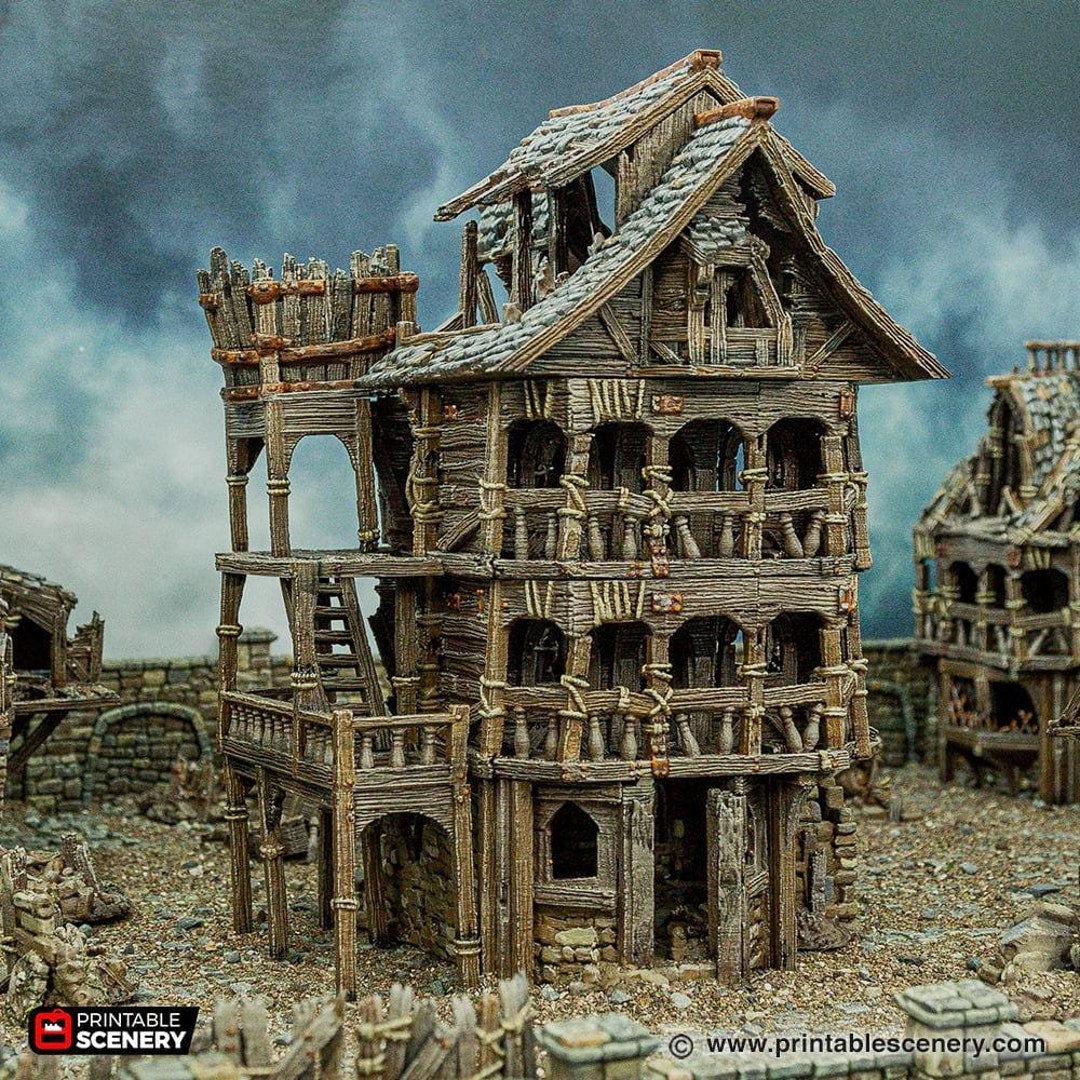 Ramshackle Ruined City Tenement Dnd Terrain, Dungeons and Dragons ...