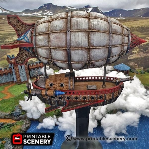 Dnd Terrain Dwarf Dwarven Air Ship | Dnd D&D 28mm Miniature Terrain ...