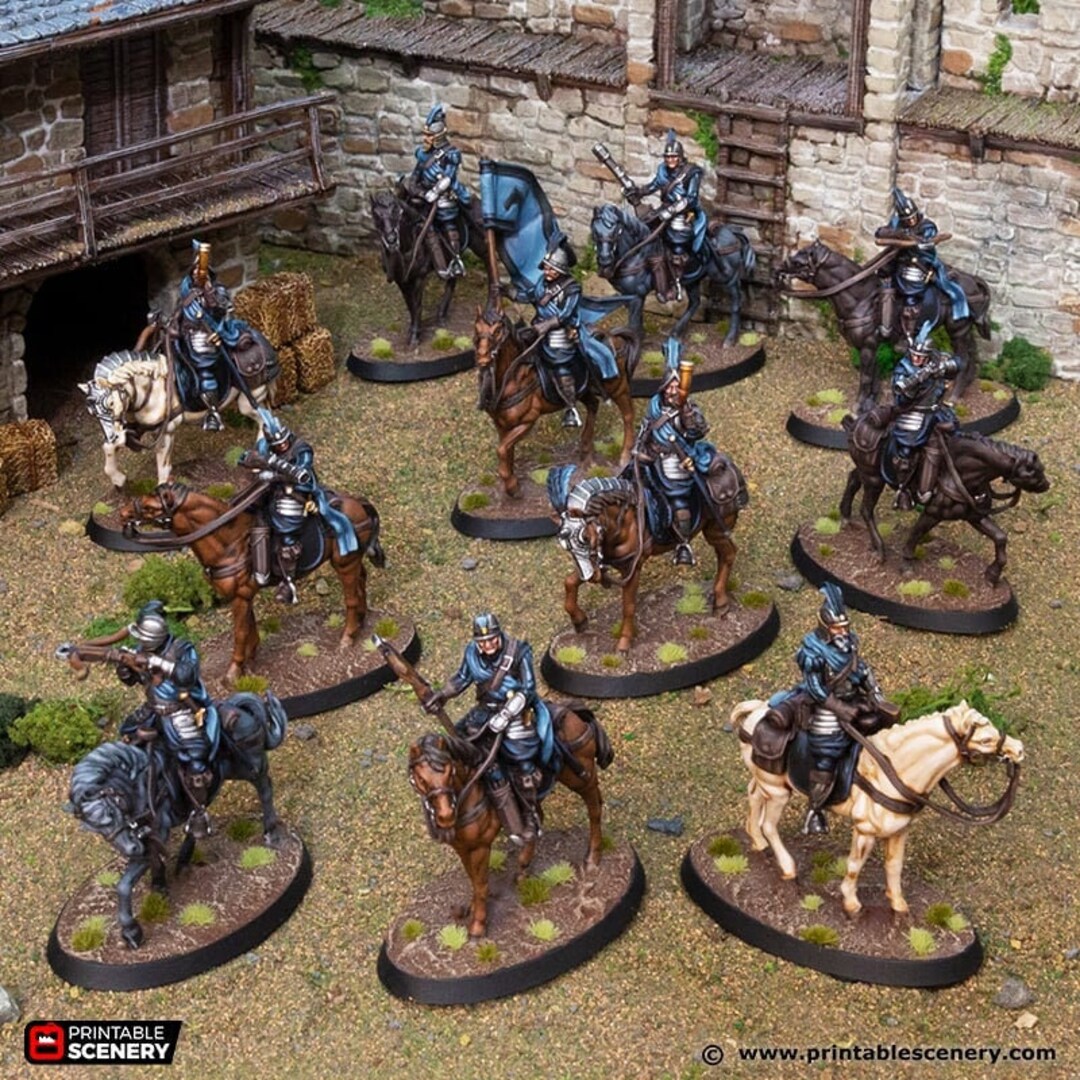 Mounted Fusiliers and Crossbowmen Set Dnd Terrain for Dungeons and ...