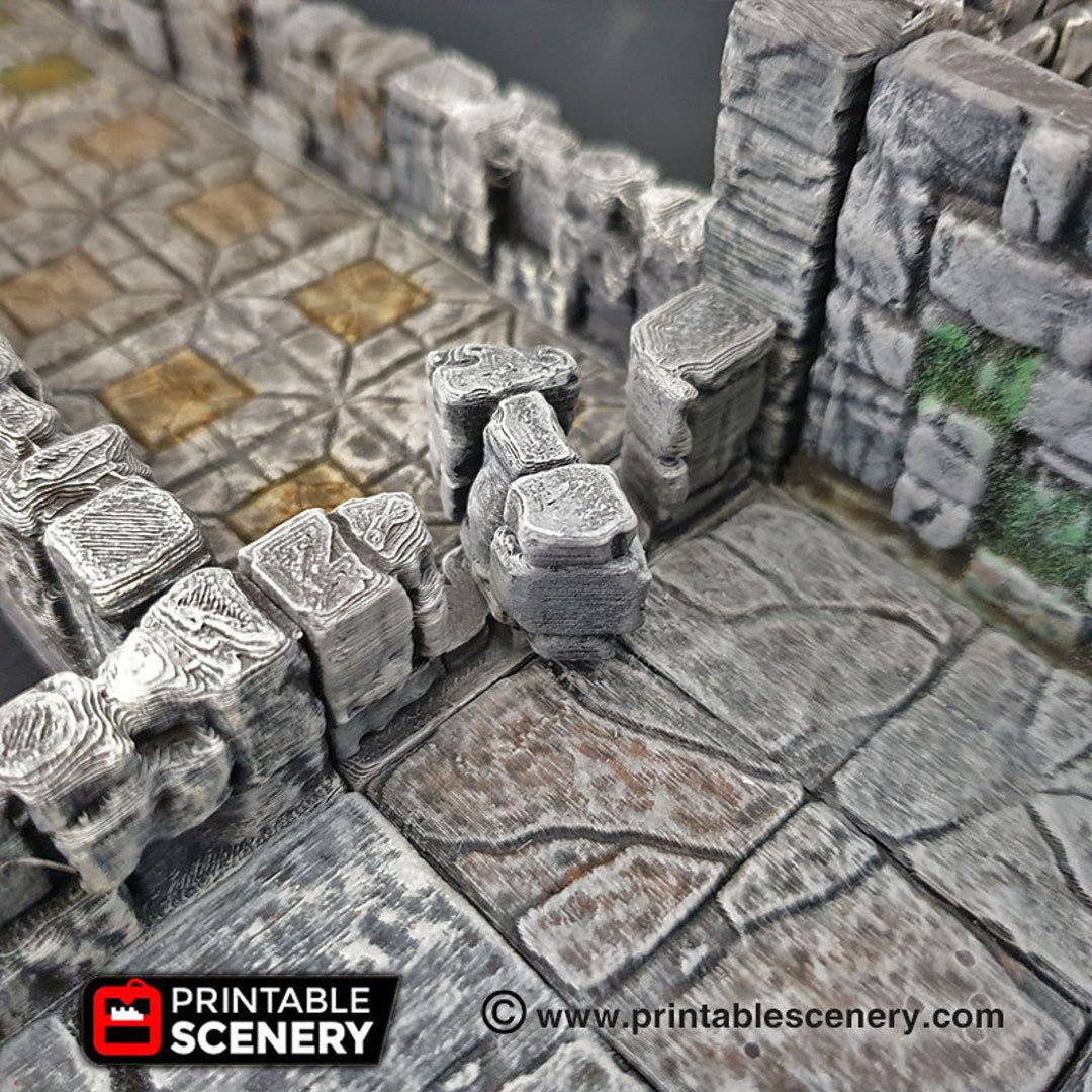 Low Secret Door Openlock Dungeon Tile Dnd Miniature Terrain, Dungeons ...
