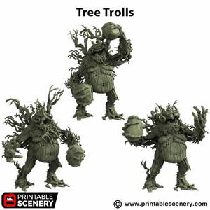 Gloaming Swampy Tree Trolls Set Dnd Miniature Terrain, Dungeons and ...