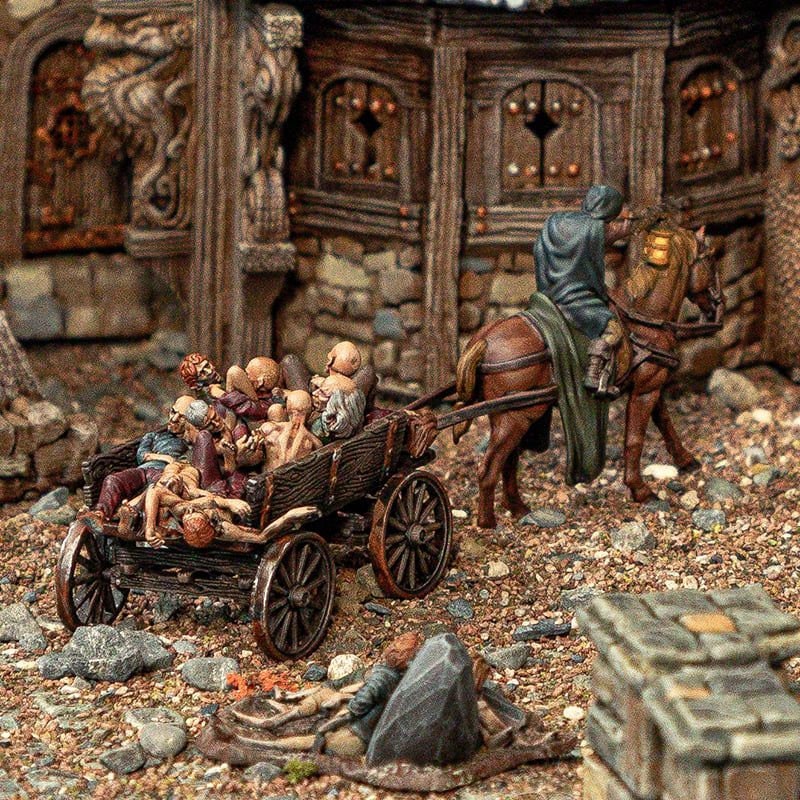 Corpse Cart Dnd Miniature Terrain Set, Resin Miniature, Dungeons and ...