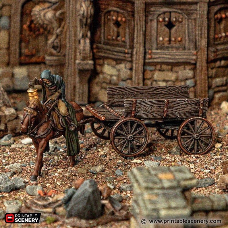 Corpse Cart Dnd Miniature Terrain Set, Resin Miniature, Dungeons and ...
