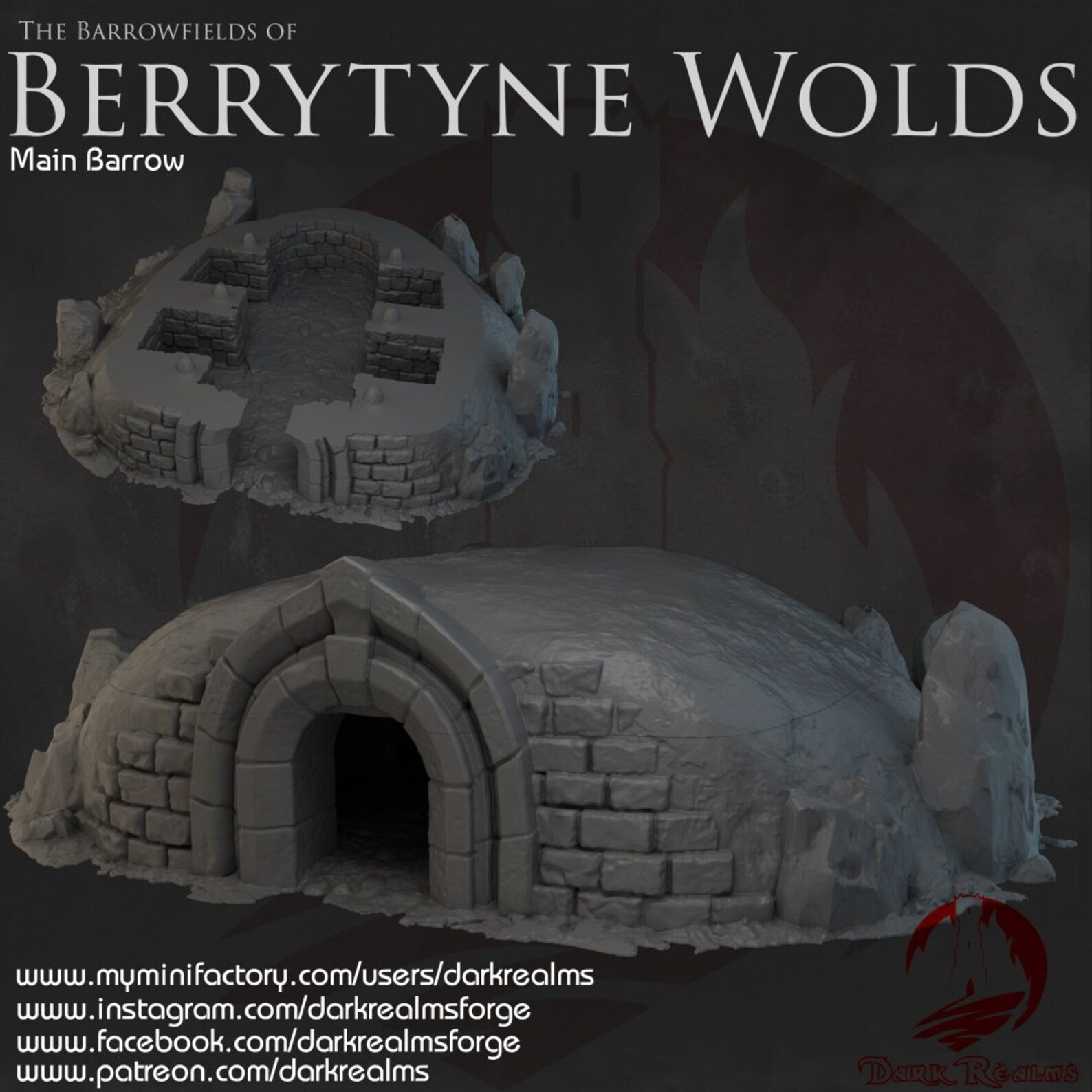 Dark Realms Barrow Graves Dnd Miniature Dnd Terrain for - Etsy