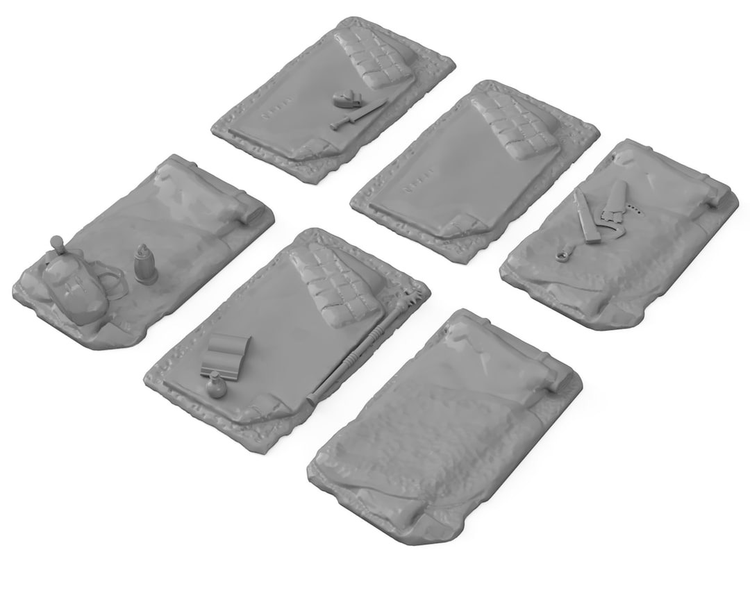 Camp Bedroll Set Dnd Miniature Terrain for Dungeons and Dragons ...