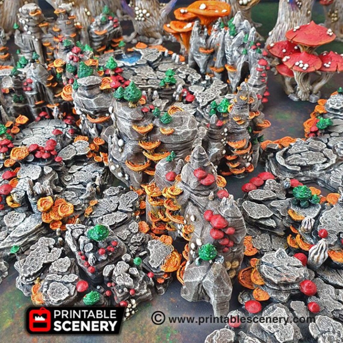 Dnd Terrain Shroom Grotto Walls Goblin Dwarve Elves and - Etsy