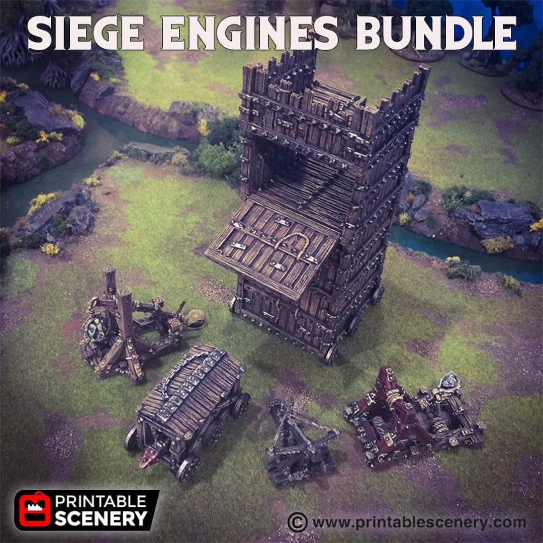 Siege Engine Bundle Medieval Dnd Terrain for Dungeons and Dragons, D&D, D and D, Miniature ...