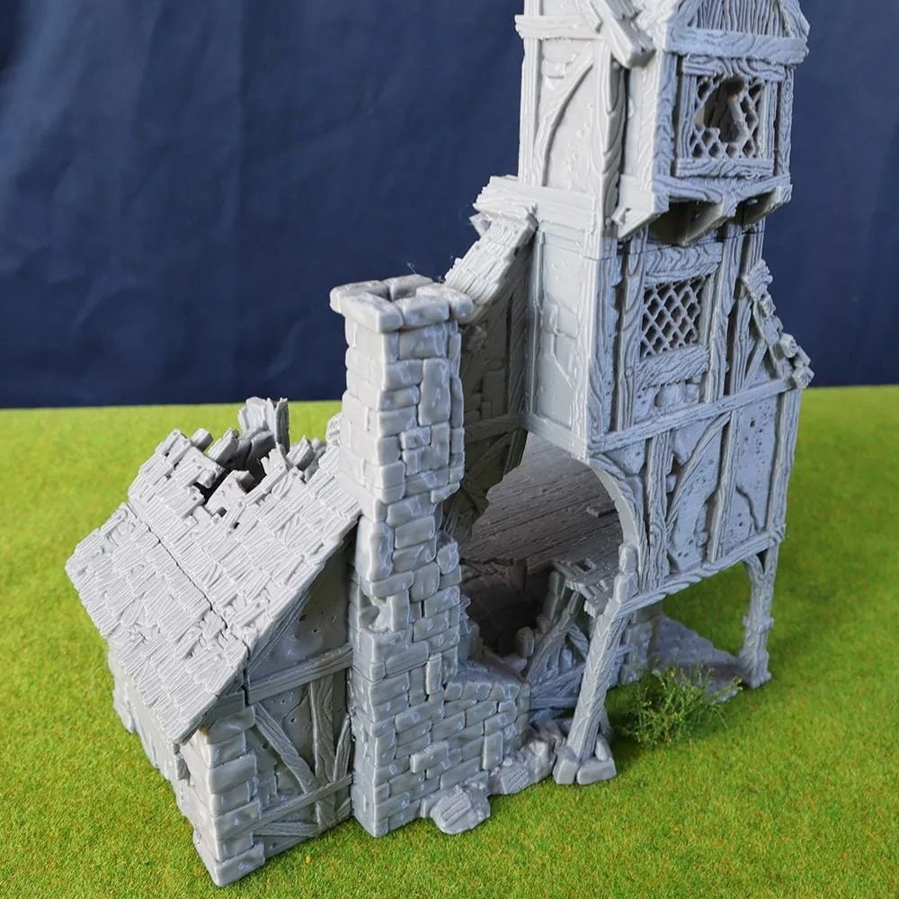 Ruined Mansion Dnd Miniature Terrain for Dungeons and Dragons - Etsy