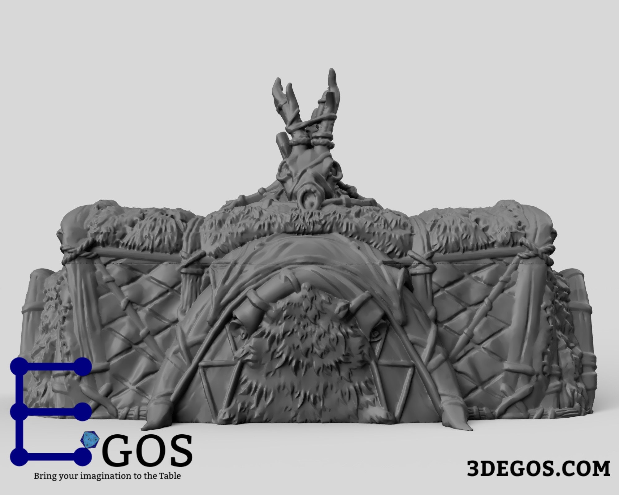 Wintertide Winter Chief Hut Dnd Miniature Terrain for Dungeons and ...