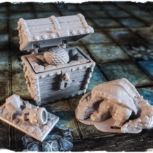 Treasure Chests Set Dnd Miniature Terrain 15mm 28mm 32mm | D&D ...