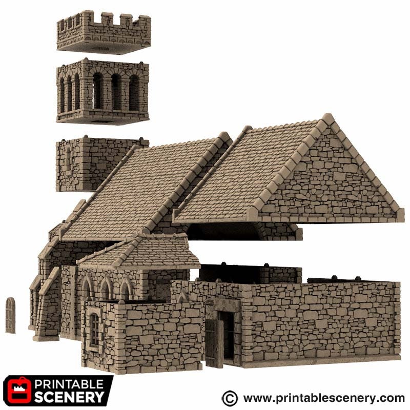 Norman Church Dnd Terrain for Dungeons and Dragons D&D D and - Etsy