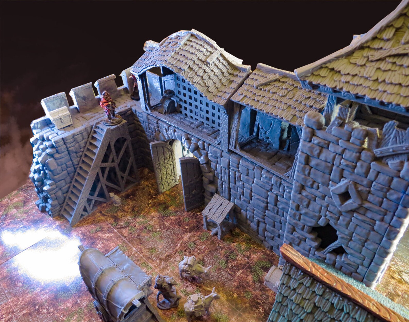 15mm 28mm 32mm Dnd Miniature Terrain City Walls and Gates - Etsy