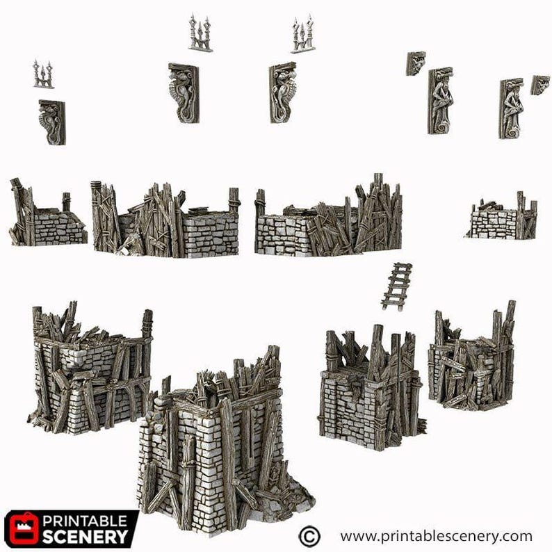Ramshackle Ramparts and Gate Bundle Dnd Terrain, Dungeons and Dragons ...