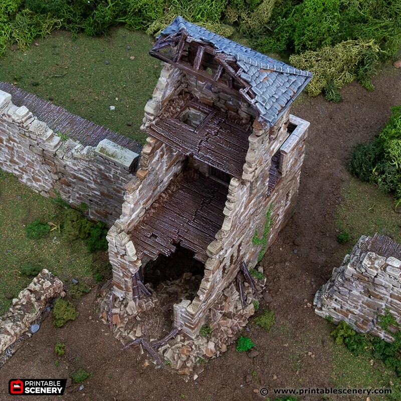 Medieval Ruined Kings Gate Dnd Terrain for Dungeons and Dragons, D&D, D ...