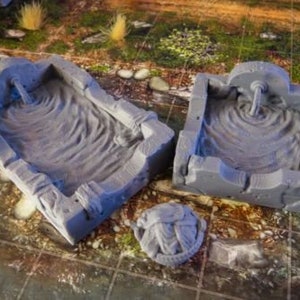 Washhouse and Woodcutter Dnd Miniature Terrain for Dungeons and Dragons ...