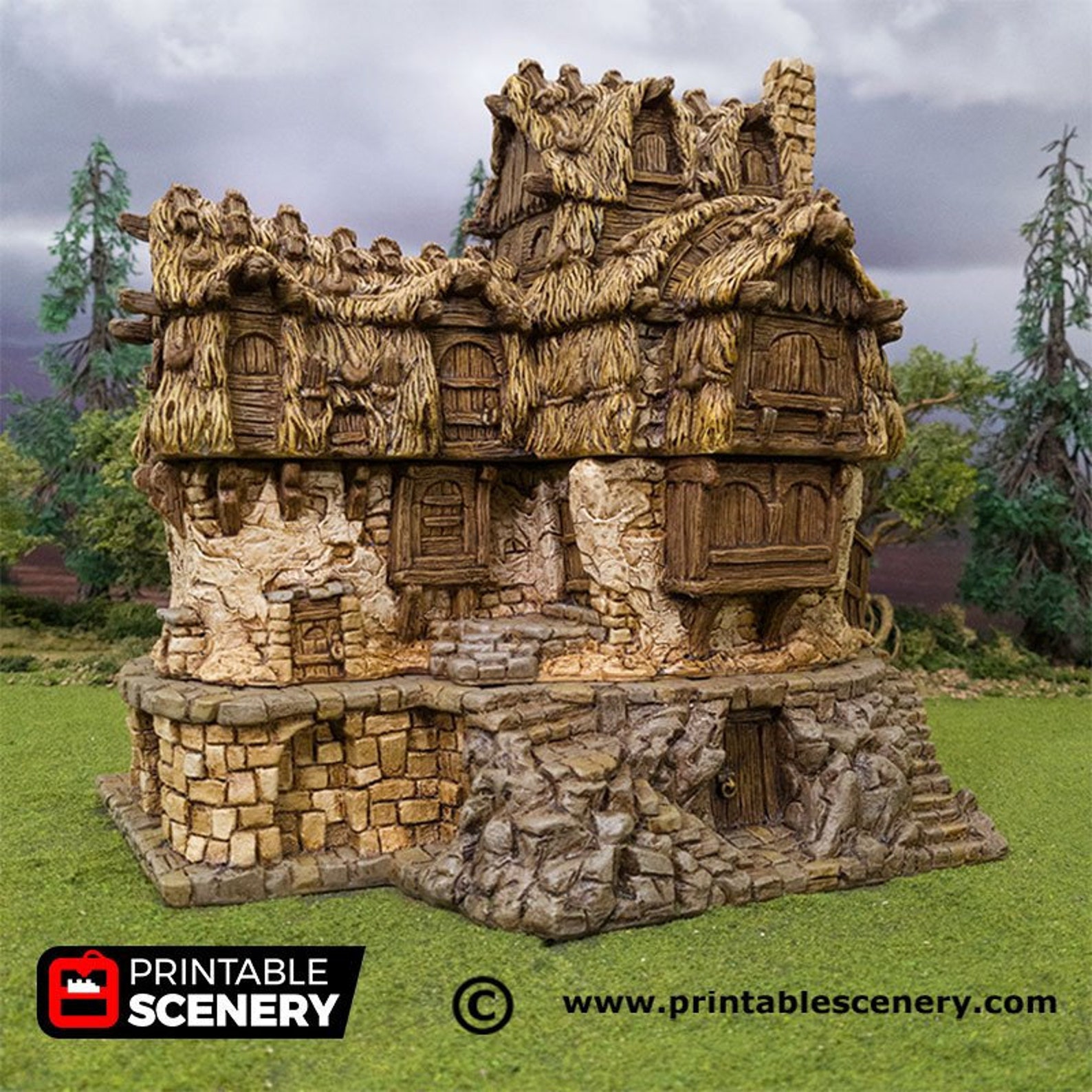 Hagglethorn Longhouse Set Dnd Miniature Terrain for Dungeons and ...