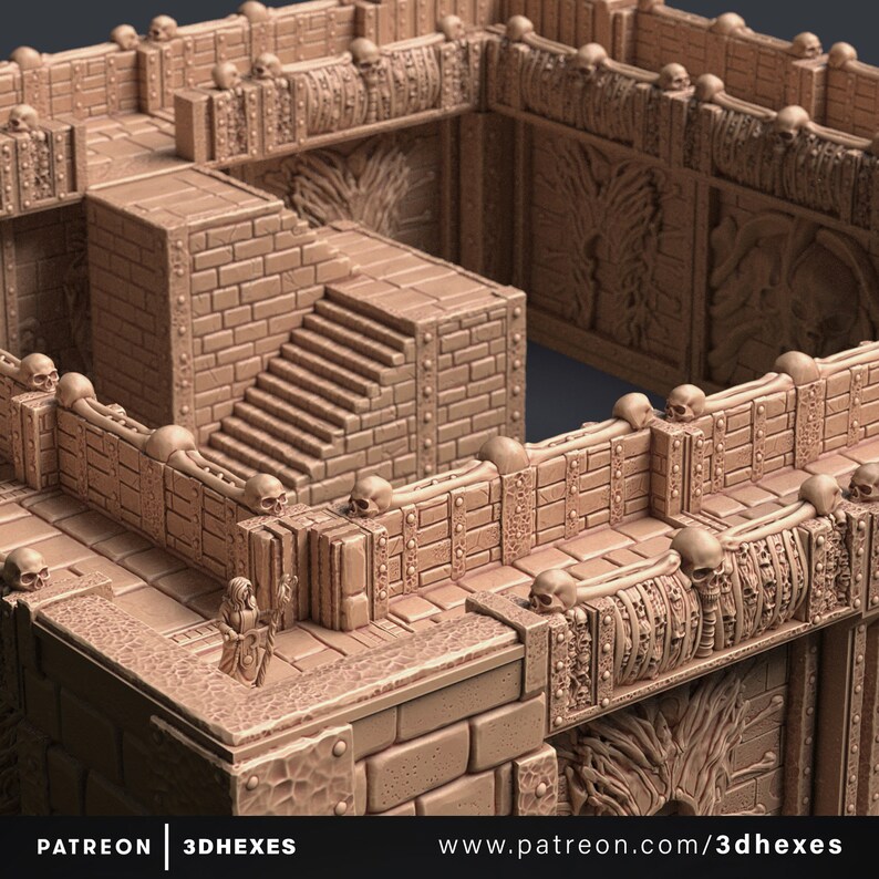 Bone Stronghold Dnd Miniature Terrain for Dungeons and - Etsy