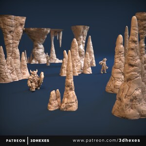 Stalagmites Set 1 Dnd Miniature Terrain for Dungeons and Dragons, D&D ...