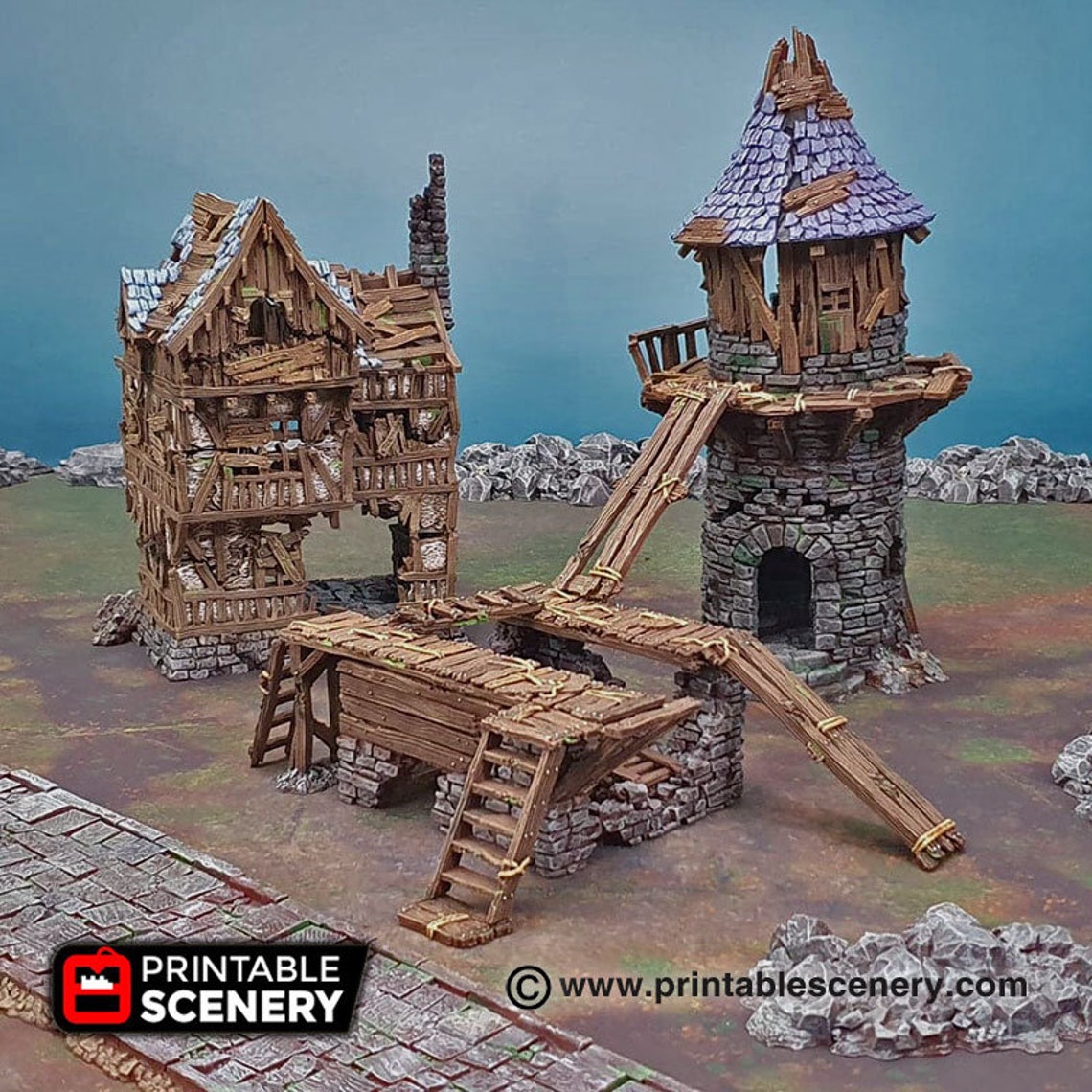 Gangways Stairs and Ladders Dnd Miniature Terrain for - Etsy