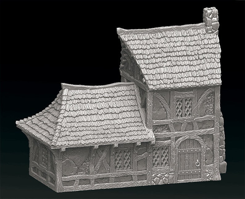 Small House DnD Miniature Terrain 15mm 28mm 32mm D&D | Etsy