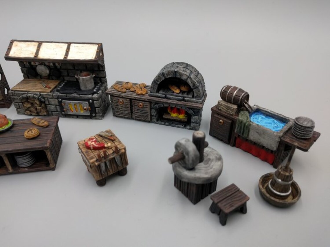 Inn and Tavern Kitchen Ver.b Dnd Miniature Terrain Dungeons - Etsy